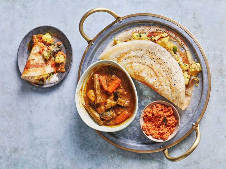 1001 smaken: Malasa Dosa, oftewel hartige crêpes met aardappelvulling